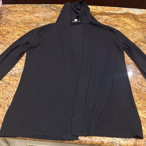 Daily Ritual | Sweaters | Daily Ritual Black Hooded Open Front Cardigan ...
